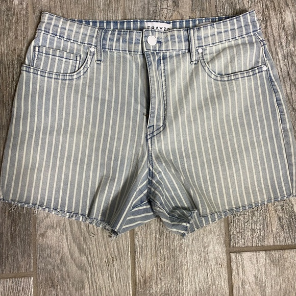 Frayed | Shorts | Frayed Womens Striped Jeans Shorts | Poshmark